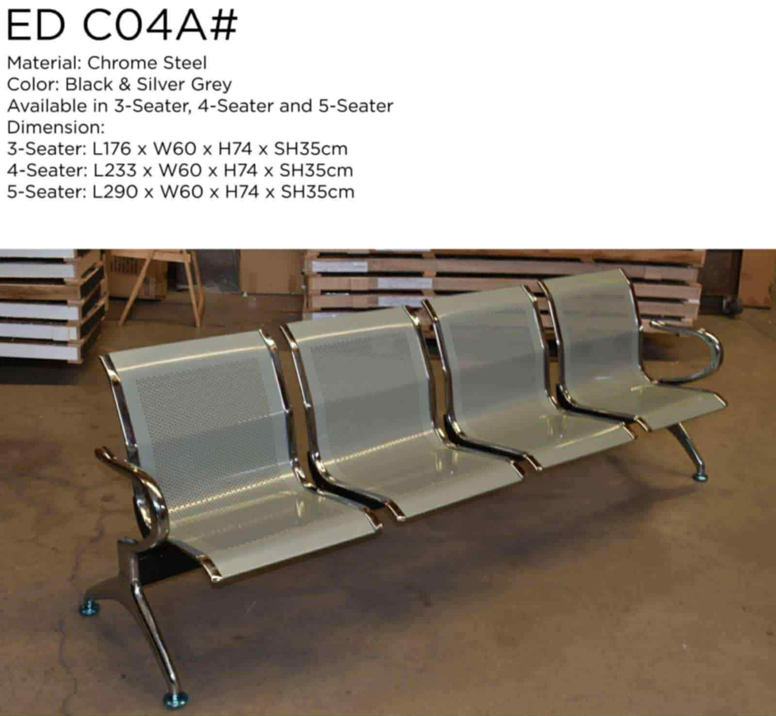 ED C04A Gang Chairs – Home Avenue Home and Office Furniture Shop
