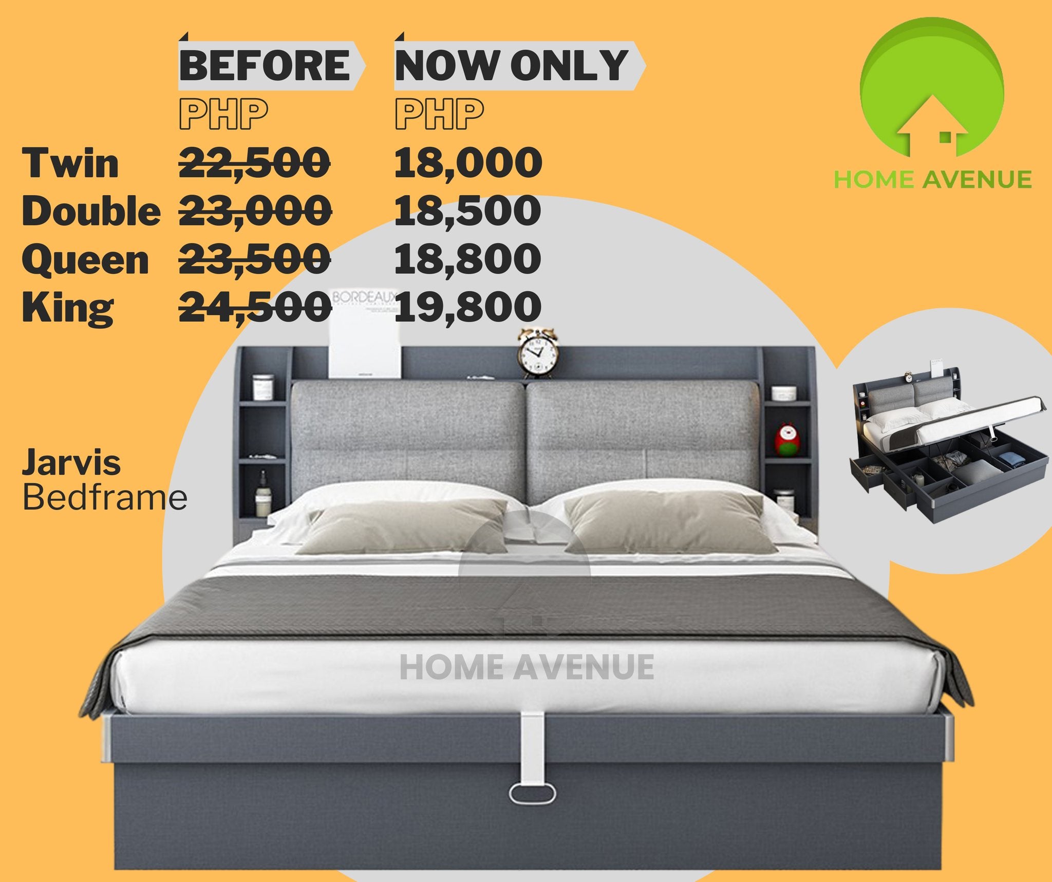 Wicker Bed with Storage Drawers For Home Online | The Home Avenue ...